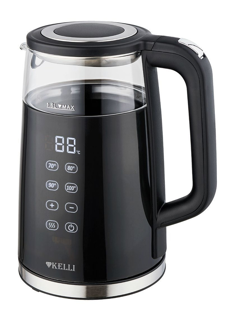 Купить электрический чайник KELLI KL-1378_2523 озон, Пластик/стекло по низкой цене: отзывы, фото ...