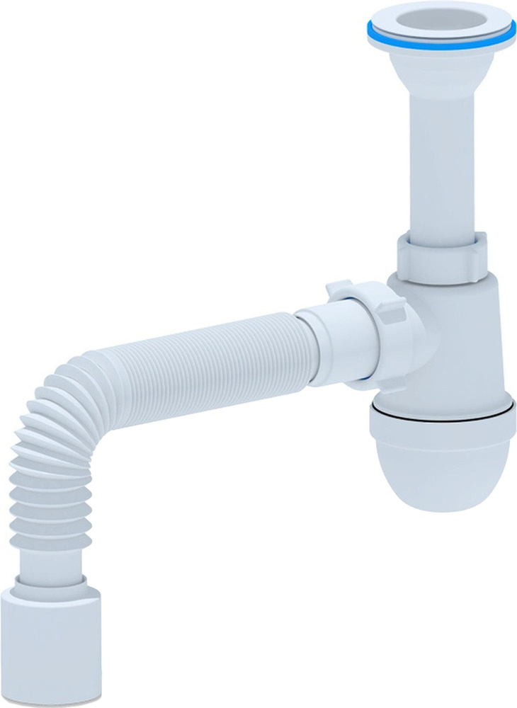 Сифон для раковины и мойки АНИ Пласт 1 1/2" 40 мм с гибким отводом ...