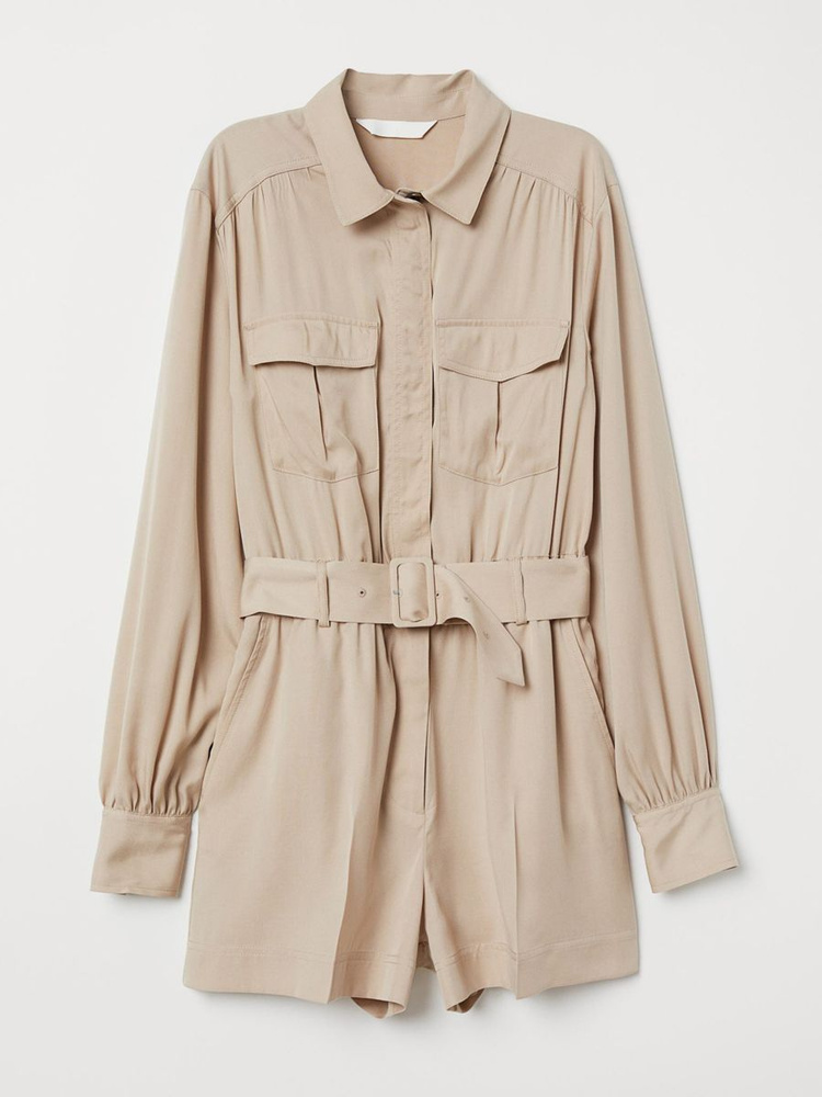 Комбинезон женский H&M, цвет: бежевый (бежевый). 0762011001. Размер 34 ...