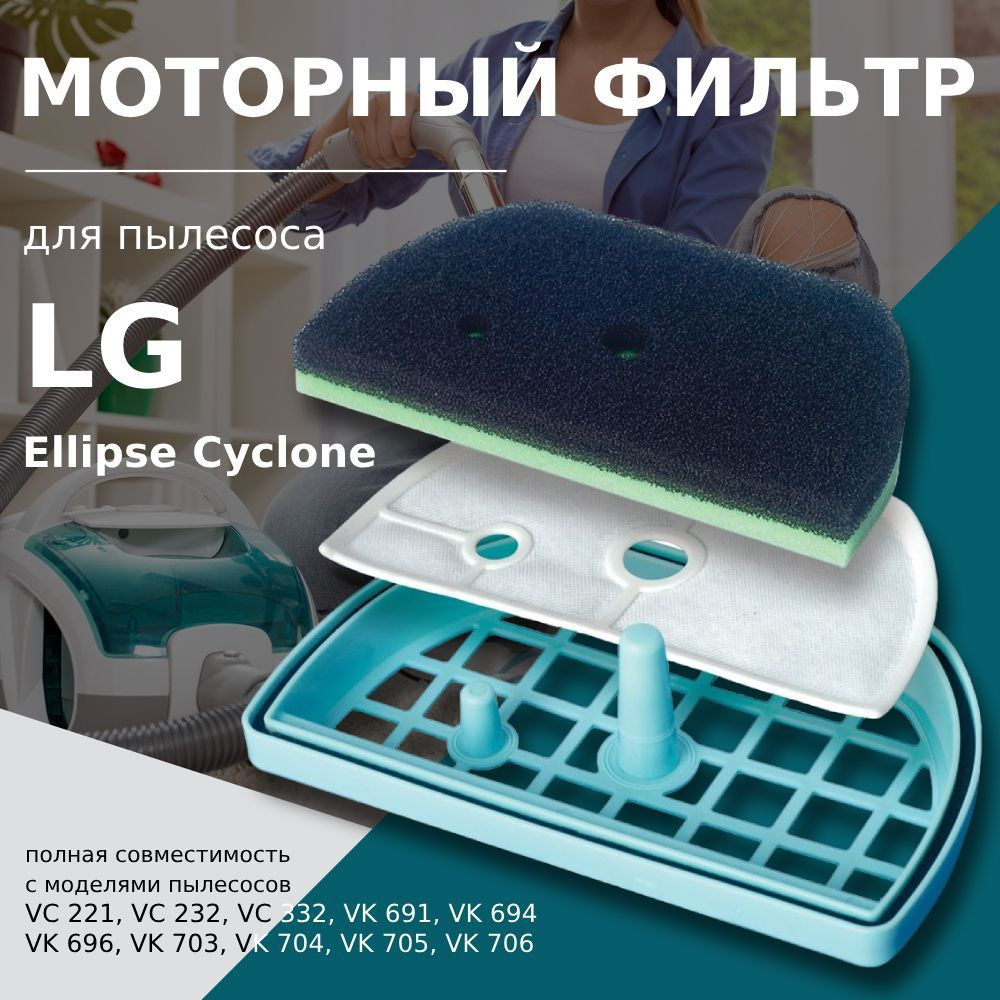 Моторный фильтр для пылесоса LG серий Ellipse Cyclone (с 2014 года ...