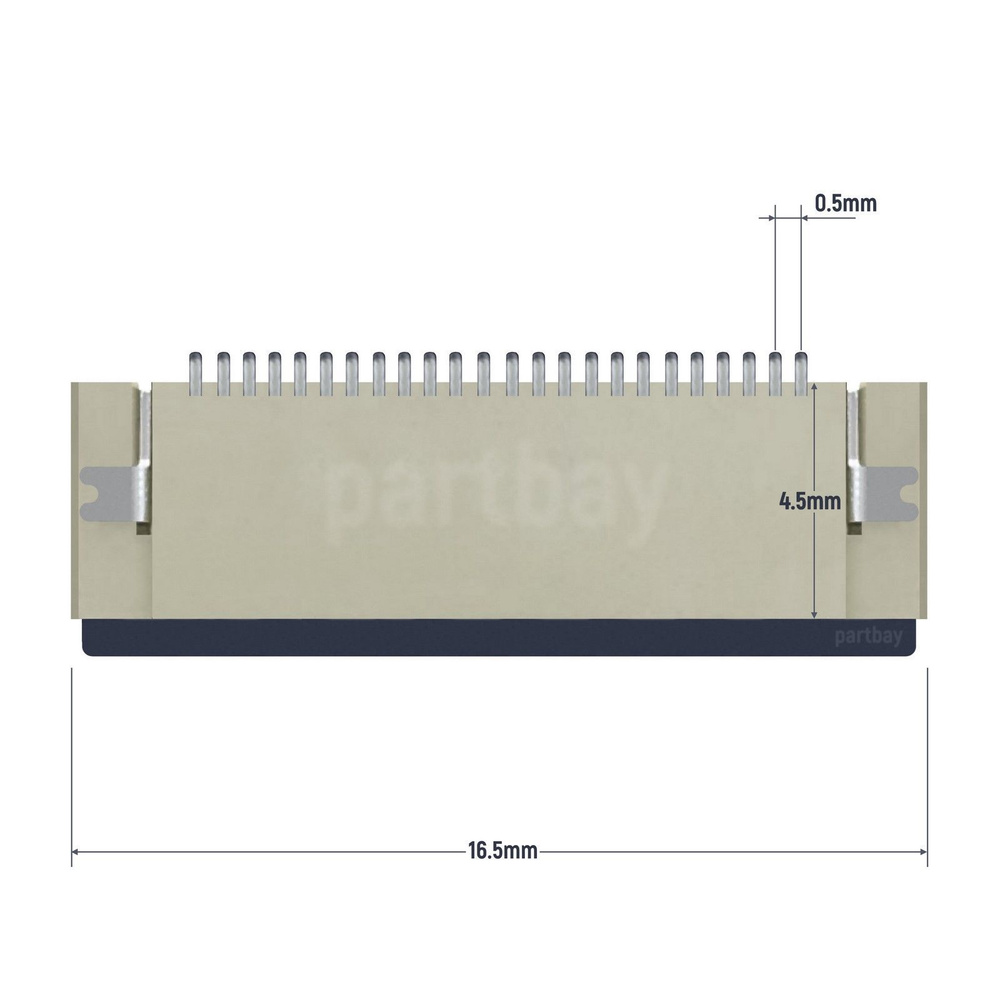 Коннектор для FFC FPC шлейфа 24-pin шаг 0.5mm ZIF нижние контакты SMT ...