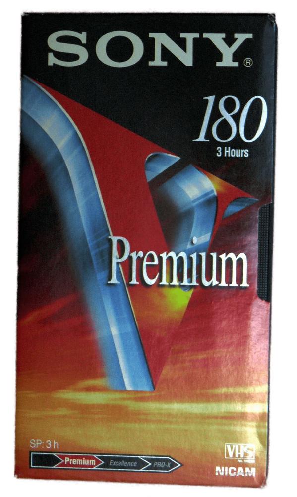 Видеокассета VHS Sony E180-Vf на 180 минут записи в высоком качестве ...