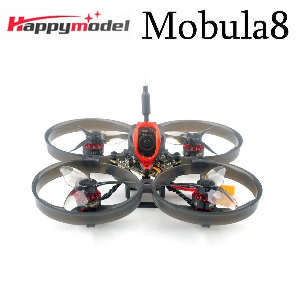 Тренировочный FPV дрон Happymodel ELRS Mobula8 1-2S Whoop X12 AIO FC 400mW OPENVTX Caddx Ant ...