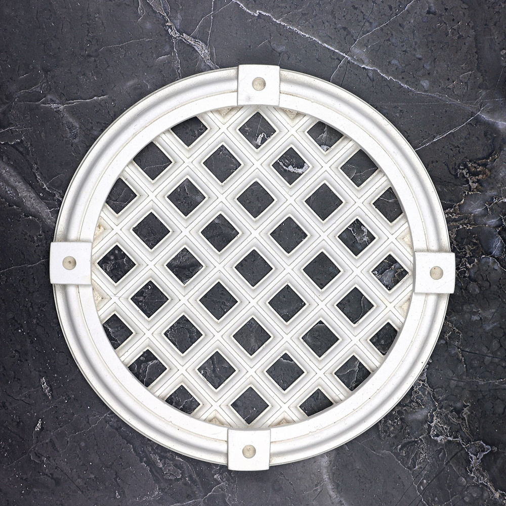 Дизайнерская вентиляционная решетка из усиленного гипса КР-002, диаметр ...