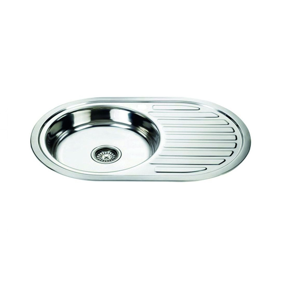 Мойка овальная правая (GMF), хром - купить с доставкой по выгодным ...