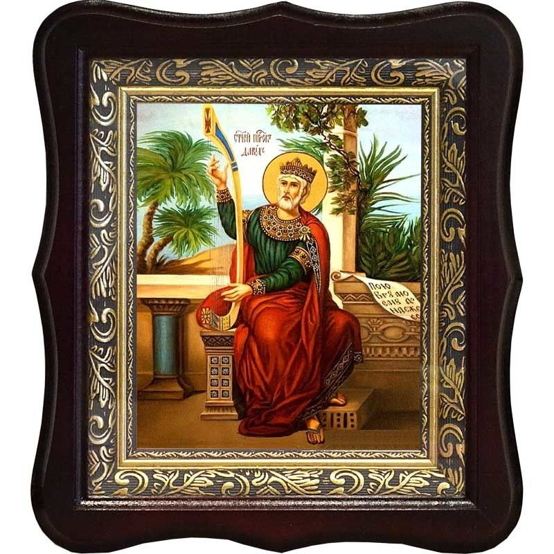 Давид Святой царь и пророк, псалмопевец. Икона на холсте. - купить по ...