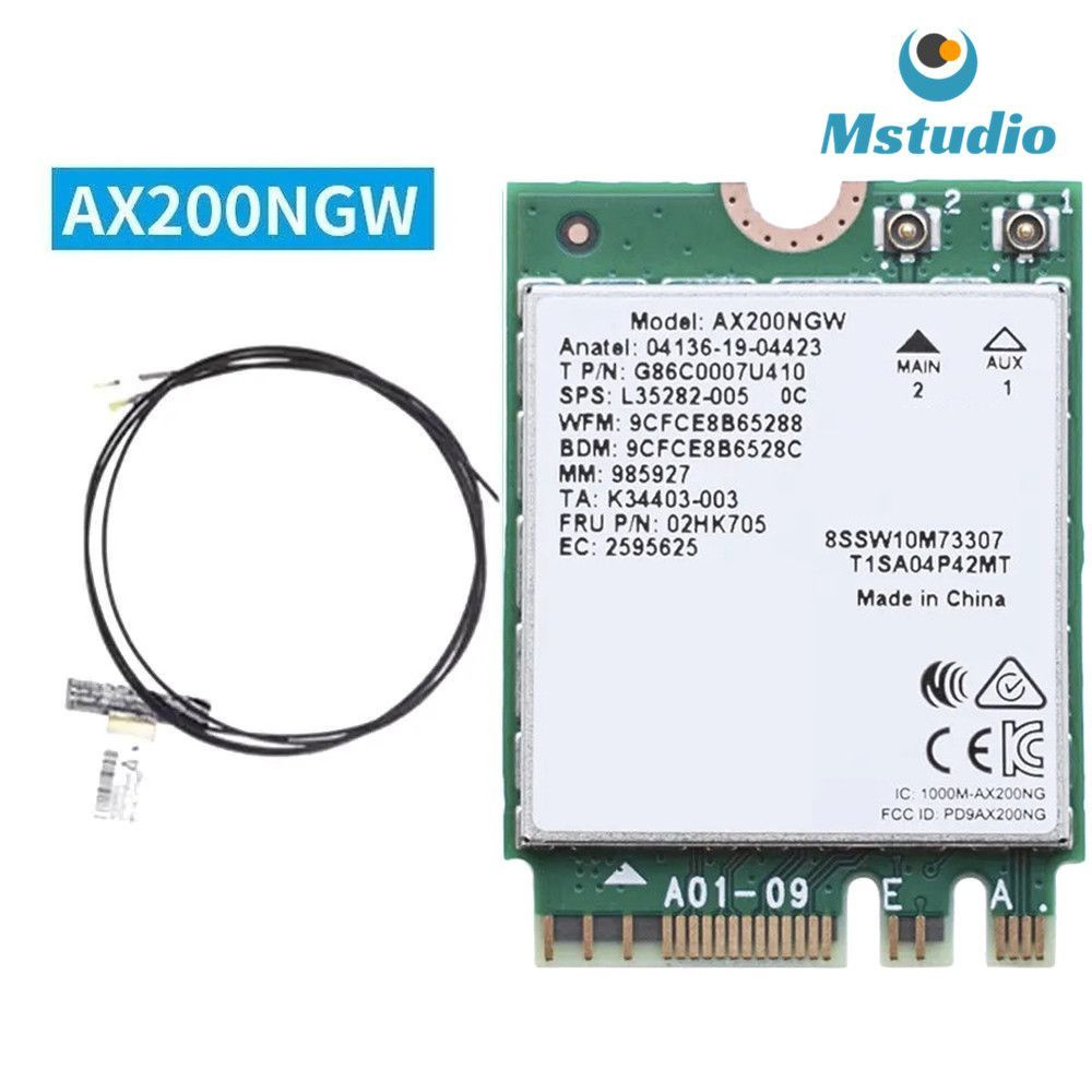 AX200NGW AX200 WiFi 6 Bluetooth 5.1 Wi-Fi-адаптер с Встроенной антенной ...