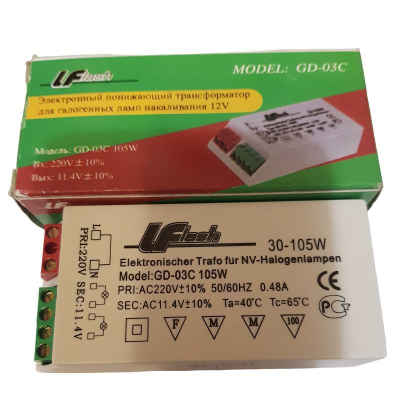 Трансформатор для галогеновых ламп LFlash GD-03C 105w купить на OZON по ...