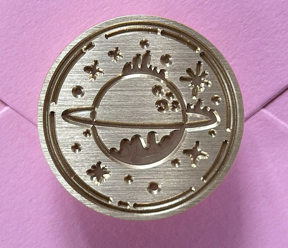 Штамп для сургучной печати, Сатурн, 30 мм, штамп без ручки - купить с ...