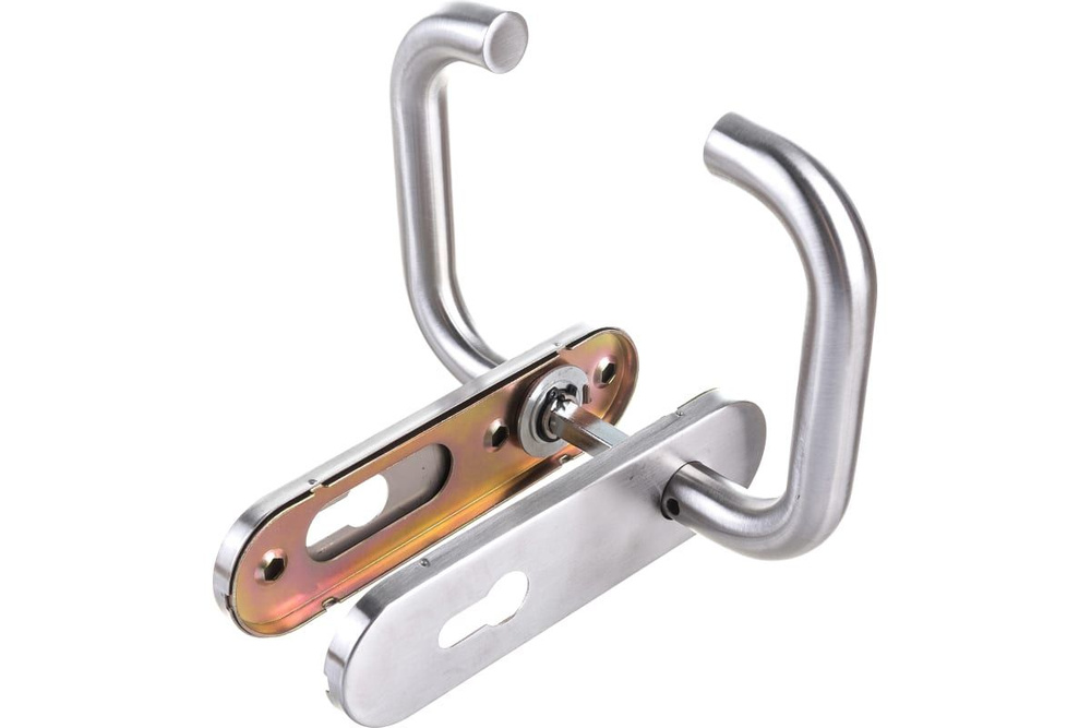 Дверная ручка Fuaro DH-0433 SS с пружиной, нержавейка 201, квадрат ...