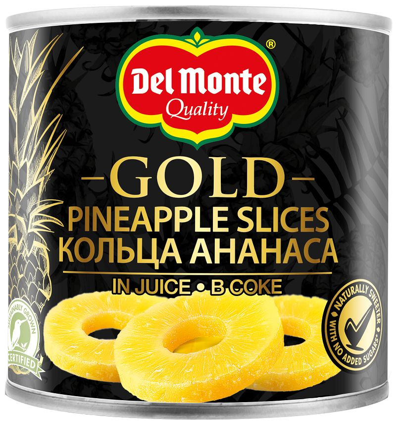 Del Monte Кольца ананаса в соке Gold 570 г. - купить с доставкой по ...