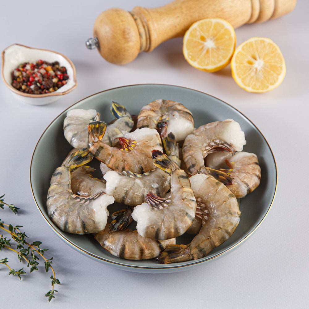 Креветки черные тигровые Ozon fresh, сыромороженные, 500 г - купить с доставкой по выгодным ...