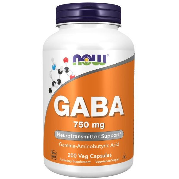 Аминокислота Габа , Нау, NOW GABA, 750 mg, 200 капс. - купить с ...