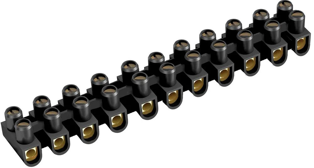 Клемма винтовая, ЗВИ-5, пластик, 0,75-4мм, черная, 1шт., 12пар, 26623 5 ...