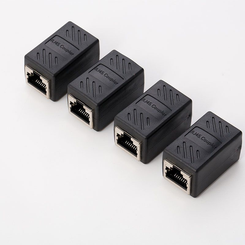 Переходник для кабеля RJ45 Ethernet 1000Mb/s / Черный (гнездо-гнездо ...