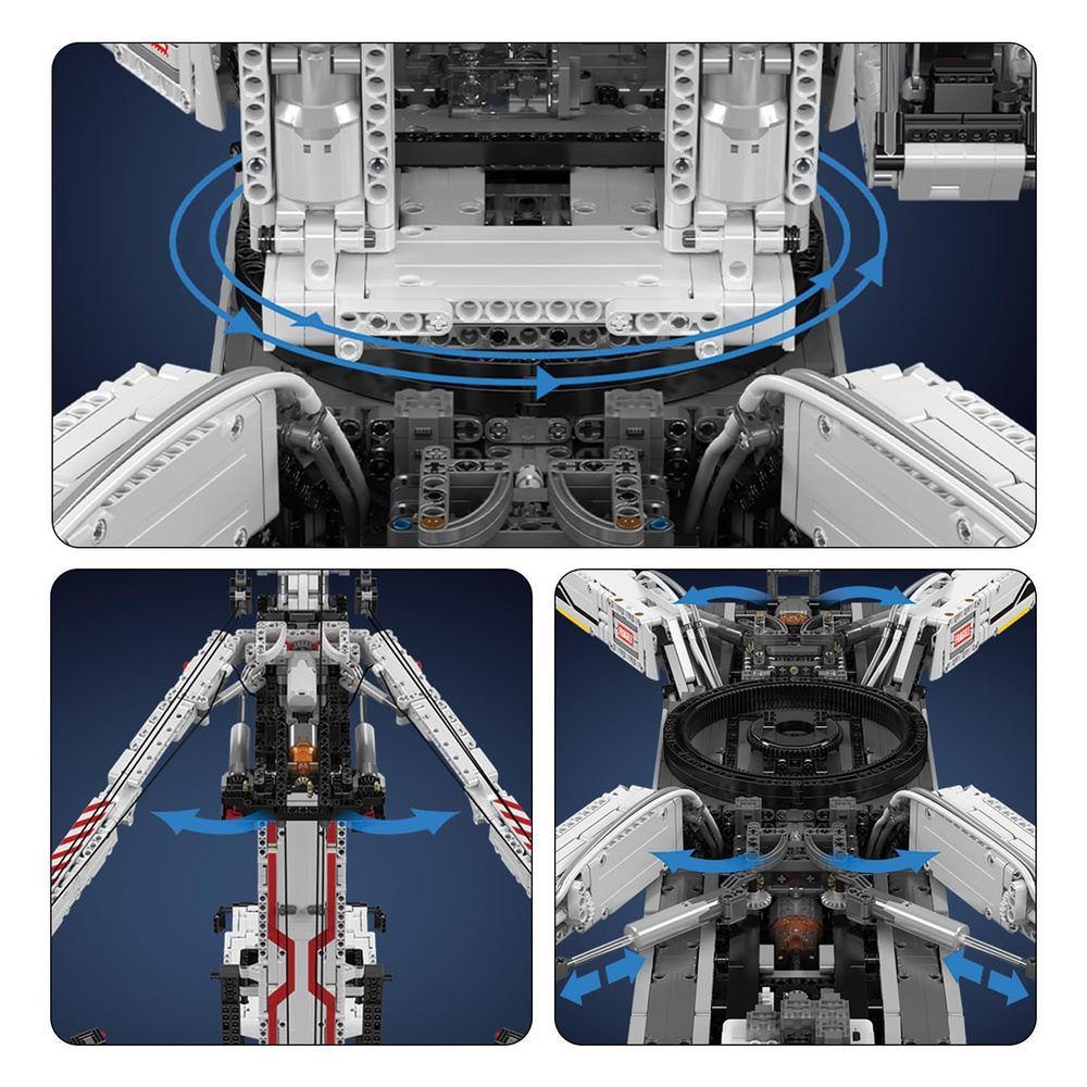 Конструктор Mould King 17007 Кран Ultimate Liebherr LTM 11200 белый ...