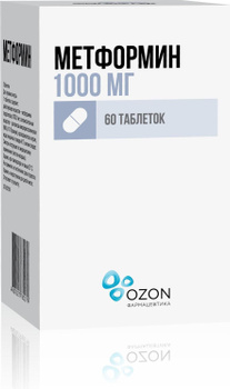 Метформин 1000 60 Таблеток – купить в интернет-аптеке OZON по низкой цене