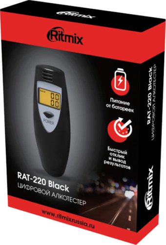 Купить Алкотестер (газоанализатор электронный) RITMIX RAT-220 по низкой цене в интернет-магазине ...