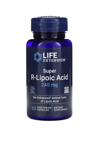 Супер R-Липоевая Кислота LIFE EXTENSION Super R-Lipoic Acid 240 mg 60 ...