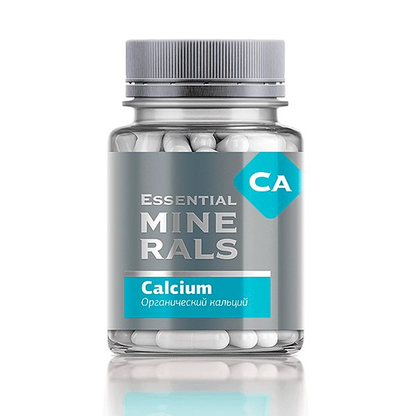 Essential Minerals Органический кальций Calcium, 60 капсул по 600 мг ...