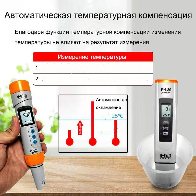 pH метр профессиональный PH-200/ PH-80 в водозащищённом исполнении купить на OZON по низкой цене ...