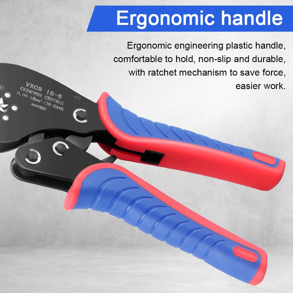 Плоскогубцы HSC8 16-6 + 1200ШТ клемм, Набор плоскогубцев для обжима ...