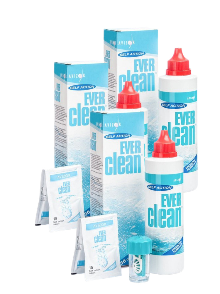3 шт. Раствор Avizor Ever clean 225 мл - купить с доставкой по выгодным ценам в интернет ...