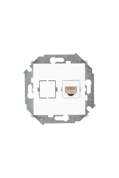Simon 15 Белая Розетка компьютерная 1 ая Rj45 кат 5е 1591598 030 купить по низкой цене в
