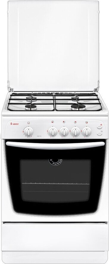 Gefest 1200-00 С6 К33 60 см Газовая плита, 4 конфорки, белая купить c доставкой на OZON по ...