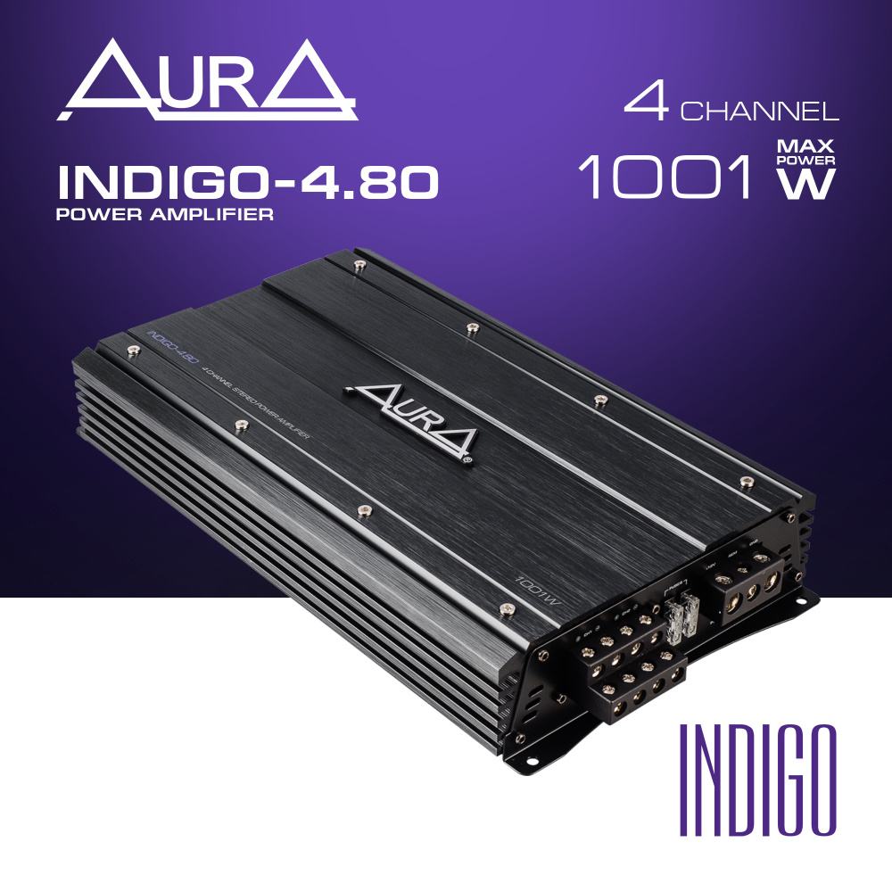 4-х канальный усилитель мощности AurA INDIGO-4.80 - купить с доставкой ...