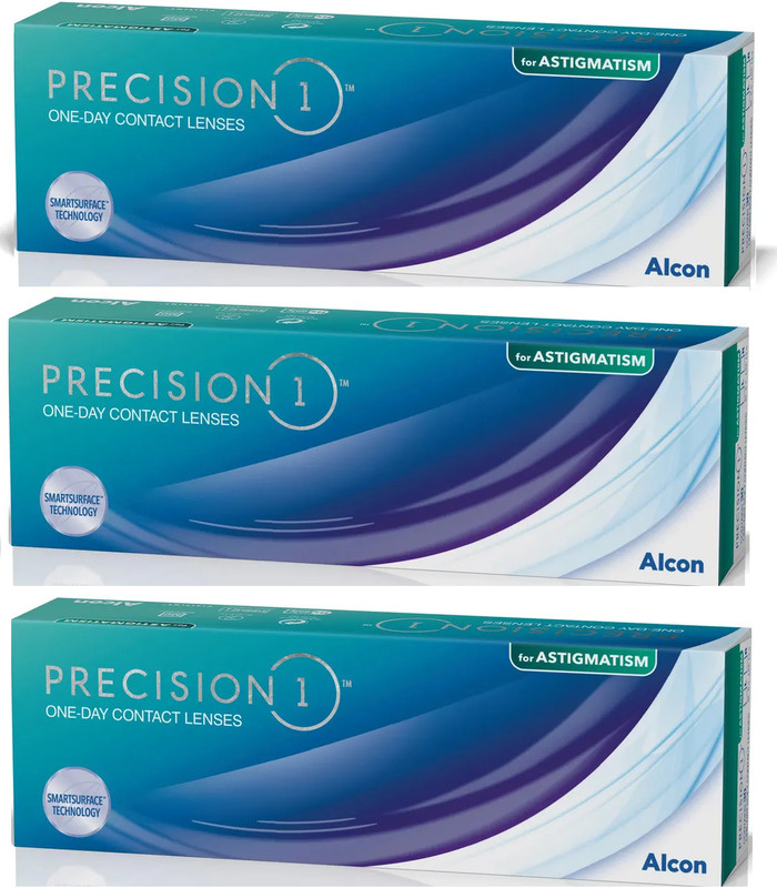 Alcon Precision 1 for Astigmatism Сфера(Sp) +0.75. Цилиндр(Cyl) -0.75 ...