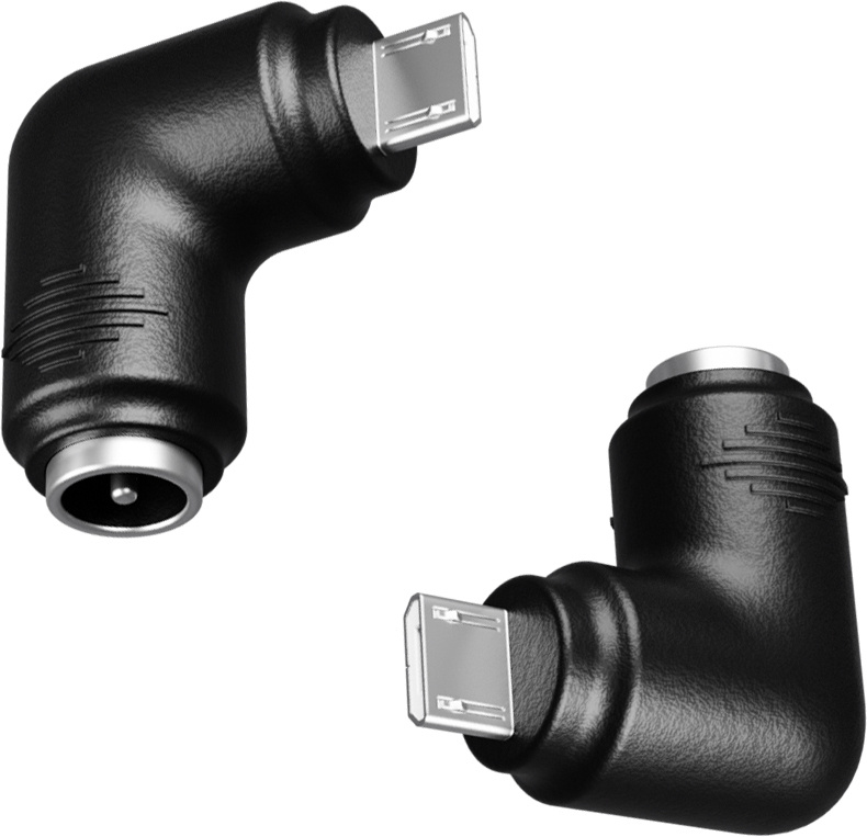 Переходник GSMIN FDL-24 micro USB (M) - DC 5.5 x 2.1 (F) угловой (Черный) - купить с доставкой ...