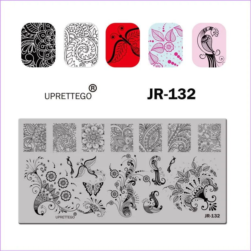 Uprettego Пластина для стемпинга прямоугольная JR-132 купить на OZON по ...