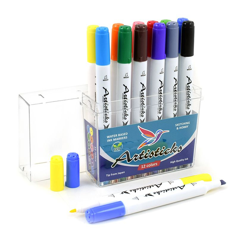 Набор художественных маркеров на водной основе Artisticks AQUA 201 Box ...
