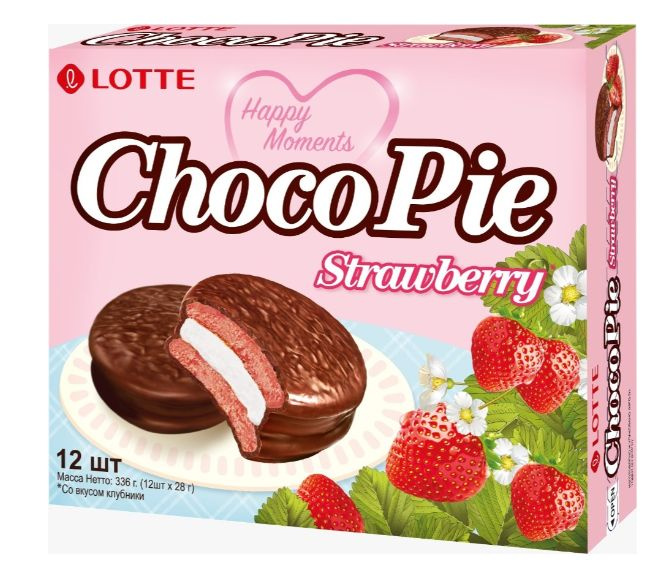 Печенье Orion Choco Pie с клубникой 12шт в упак 360г купить с