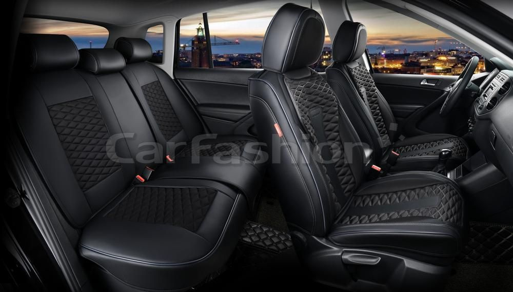 Накидки на сиденья CarFashion MERCURY PLUS, чёрно-серые - купить с ...