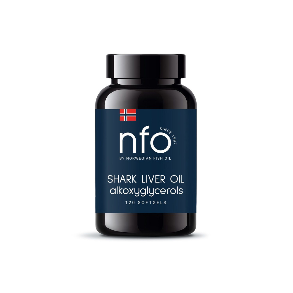 Витамины NFO Shark Liver Oil alkoxyglycerols Омега-3 Жир печени акулы для укрепления иммунитета ...