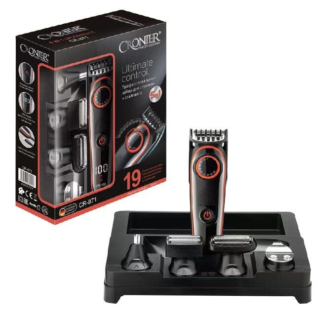 Купить триммер CRONIER Мужской набор для ухода за волосами 5 в 1 ...
