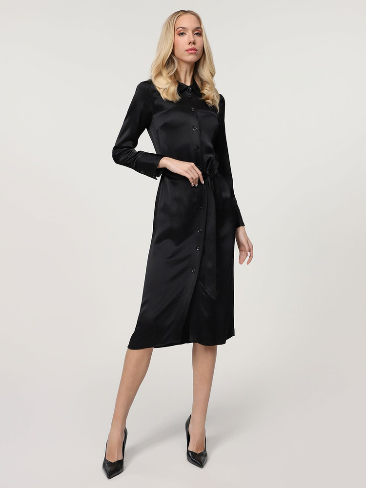 Платье Zara, цвет: черный. 02315423_800. Размер L (46/48), Женский, На ...