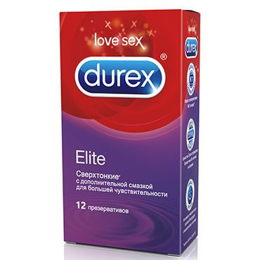 Durex Elite, 12 шт. Презервативы ультратонкие. Упаковка по 12 шт ...