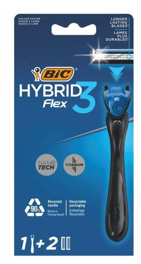 Мужская бритва BIC Hybrid 3 Flex с плавающей головкой, бритвенный ...