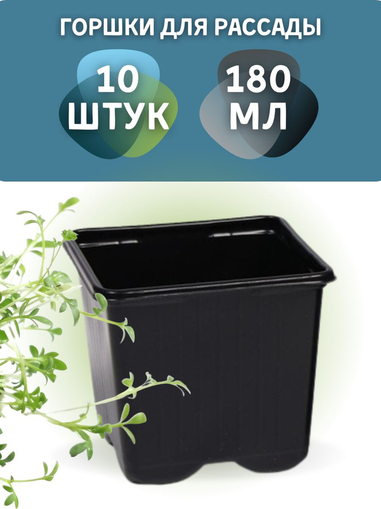 Горшки для рассады 10 штук купить по низкой цене в интернет-магазине ...