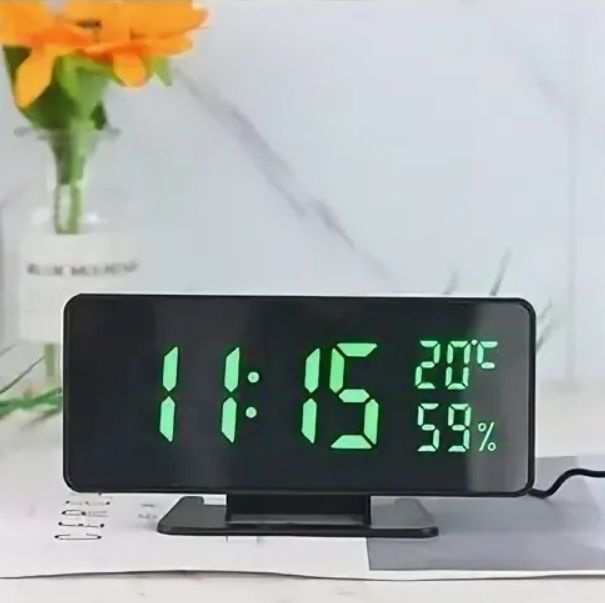Часы настольные с несколькими будильниками, VST 888Y-4 зеркальные ...
