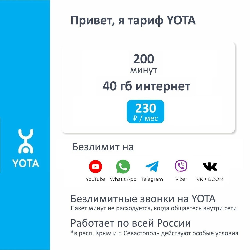 SIM-карта симкарта (Вся Россия) - купить с доставкой по выгодным ценам ...