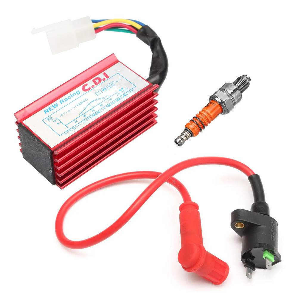 5-контактная катушка зажигания для гонок для свечей зажигания CDI 50cc ...