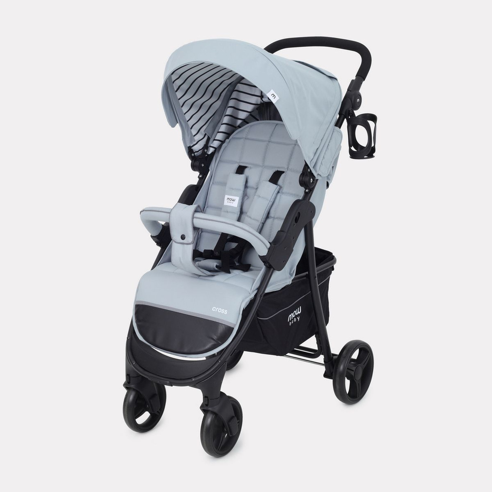 Коляска прогулочная детская всесезонная с большими колесами MowBaby ...
