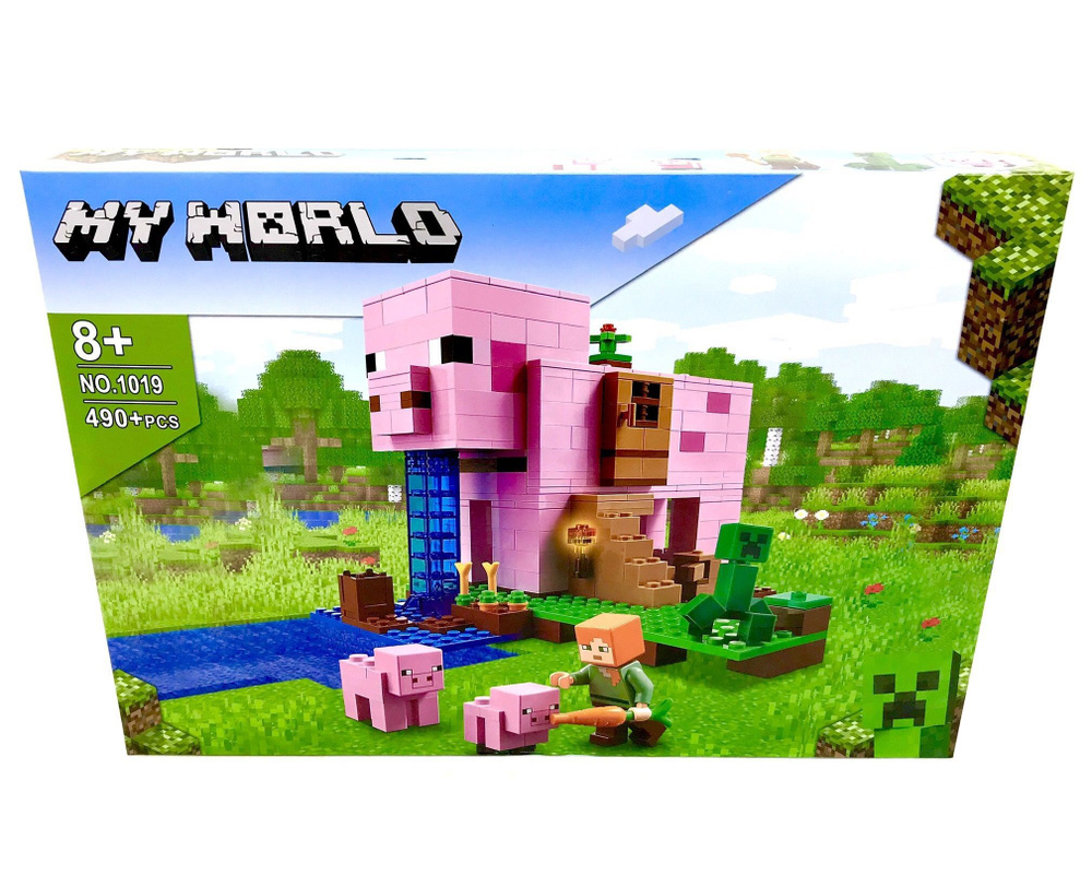 1019 Конструктор Маинкрафт Дом-свинья 490 деталей - купить с доставкой по выгодным ценам в ...