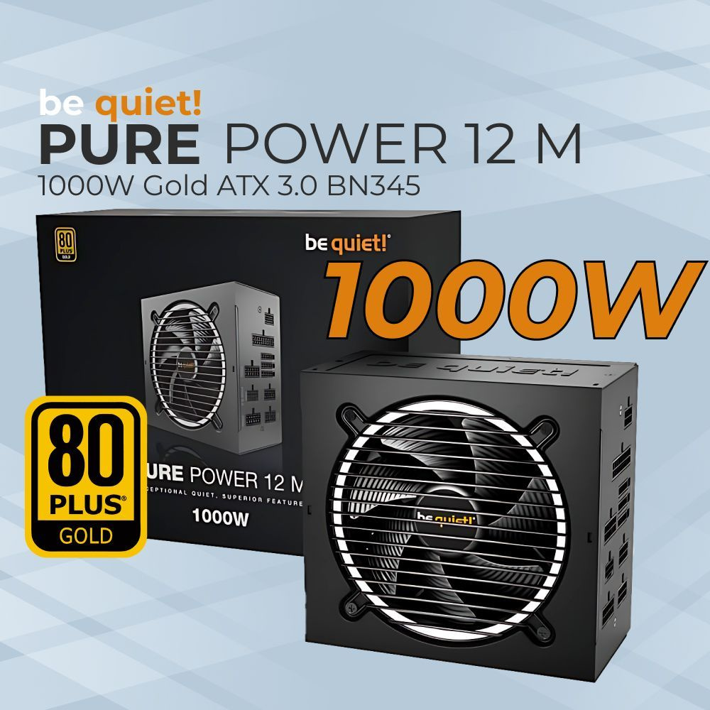 Блок питания для компьютера be quiet! Pure Power 12 M 1000W / ATX 3.0 ...