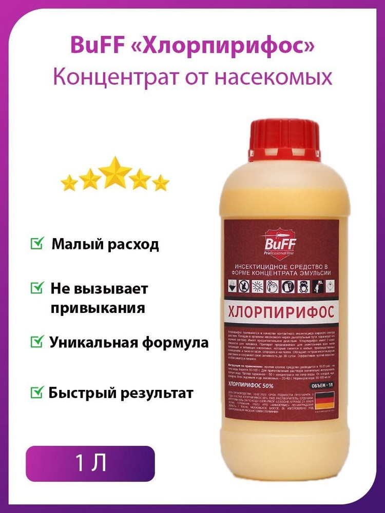 Хлорпирифос от тараканов, клопов, муравьев и др. BuFF 1л. купить на ...