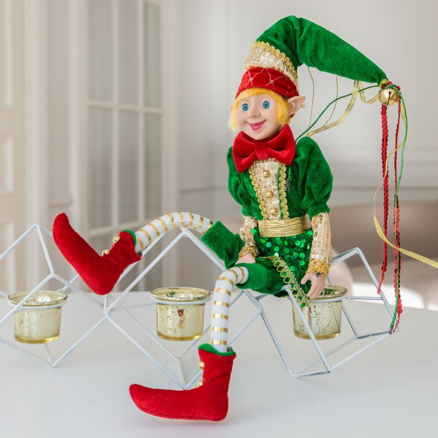 Эльф новогодний игрушка на елку, Кукла Эльф рождественский ...